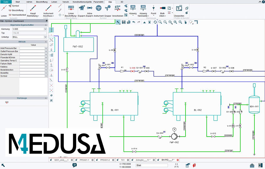 P&ID Software Module for 2D CAD | MEDUSA4 P&ID