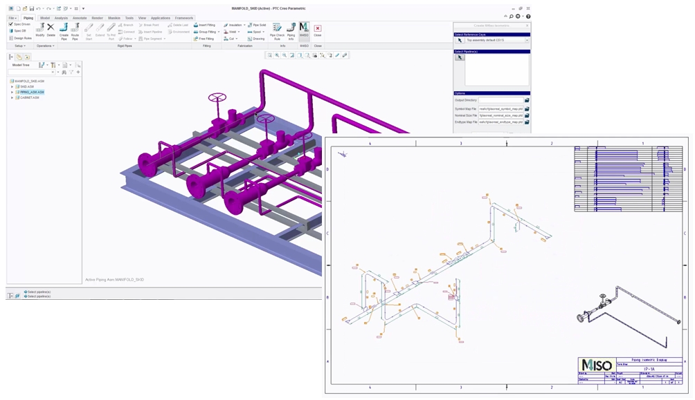 Automatic Piping Isometrics from 3D Piping Designs | M4 ISO