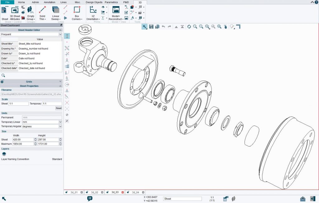 3D Modelling with the cad software | M4 DRAFTING