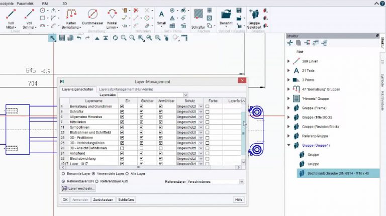 Range of functions of the free cad software | M4 PERSONAL