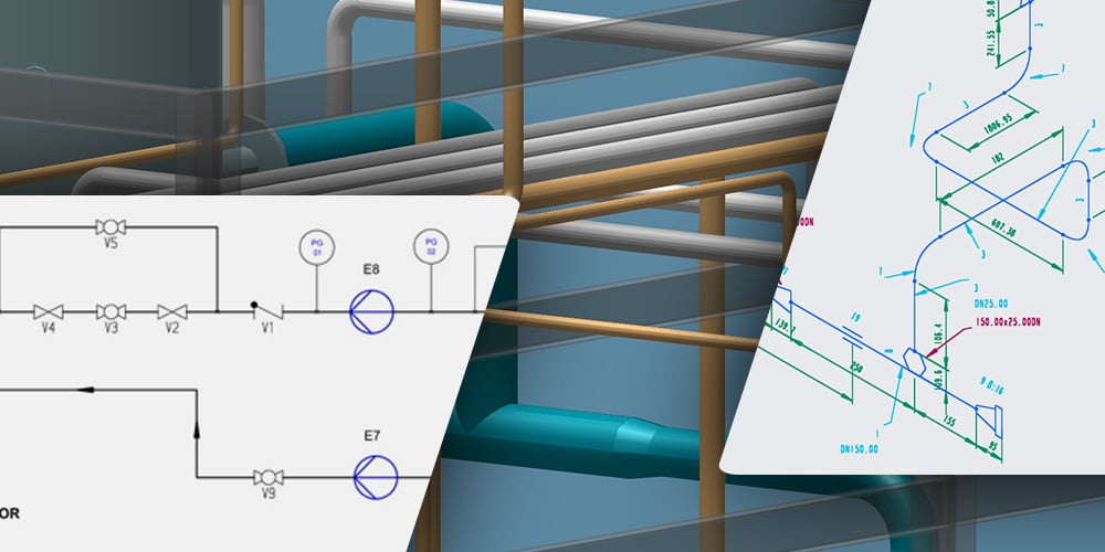 Integrated piping design: Efficient from P&ID to 3D and isometrics